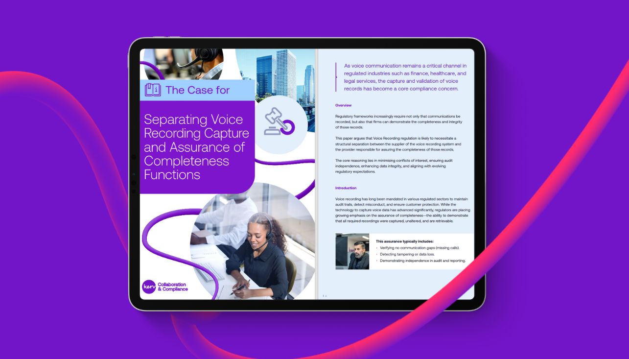 Voice Recording Compliance: Why Separation Matters | Kerv