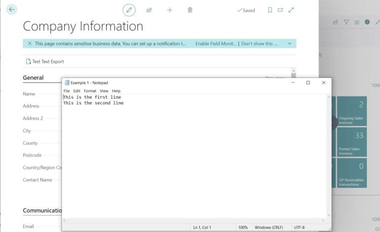 How to Export to Text Files from Microsoft’s Business Central SAAS - Kerv